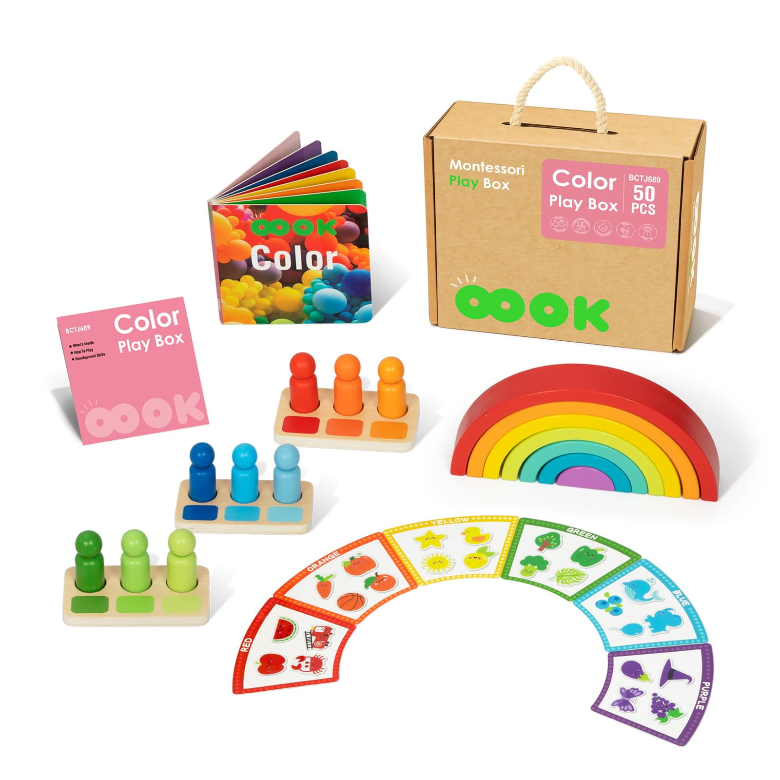OOOK Montessori Color Sorting MMF7 Toys for Toddlers,Montessori Toys ...