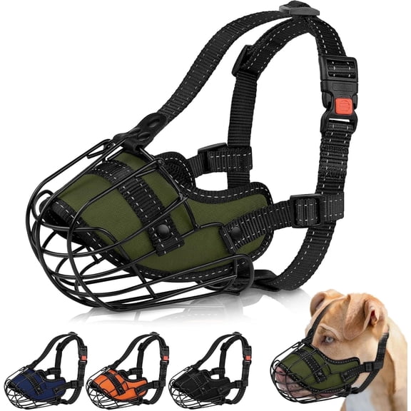 Pitbull Dog Muzzle Breathable Metal Basket for Large Dogs Amstaff ...