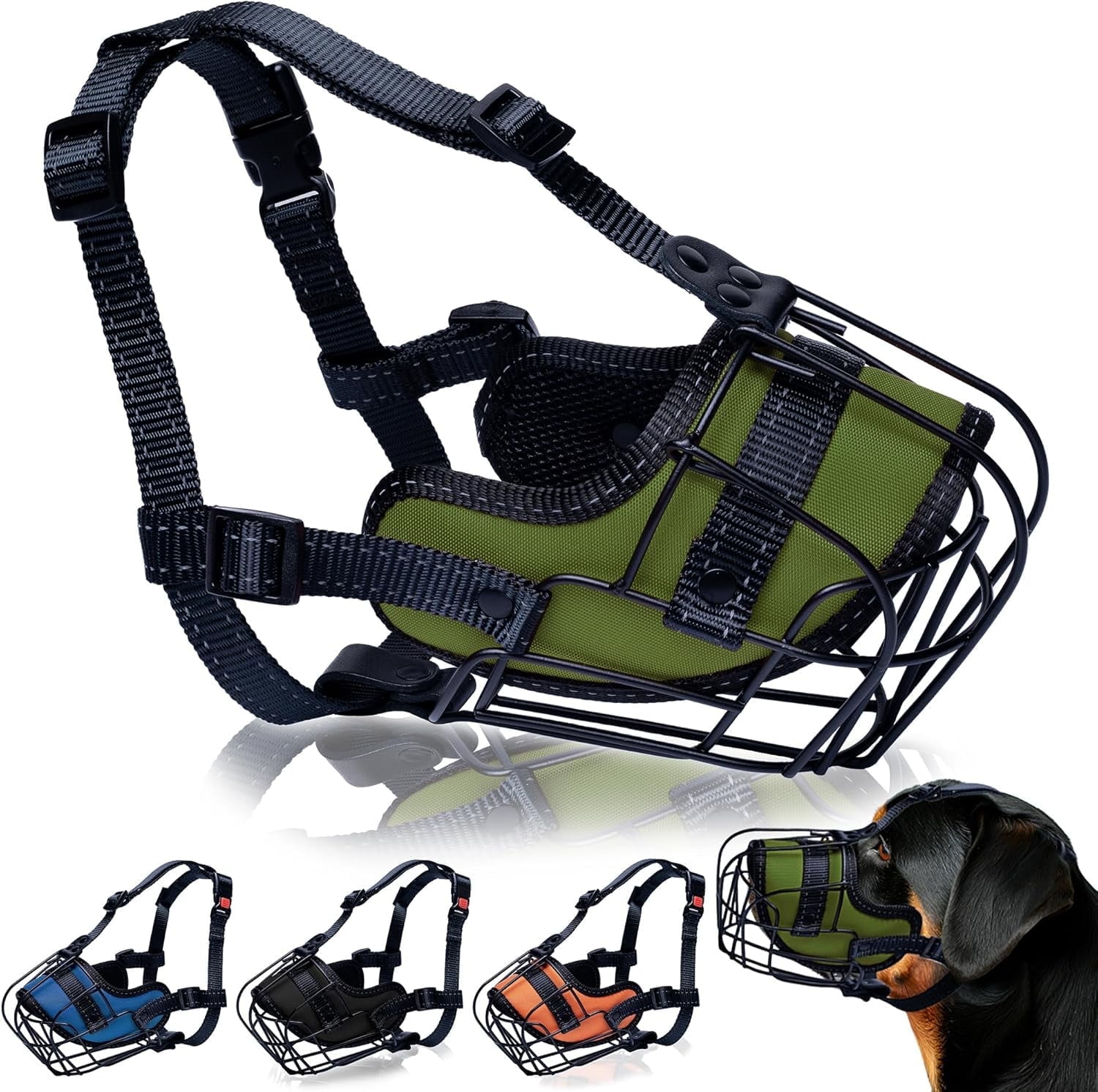 OOPSDOGGY Rottweiler Dog Muzzle Metal Wire Basket for Large Dogs ...