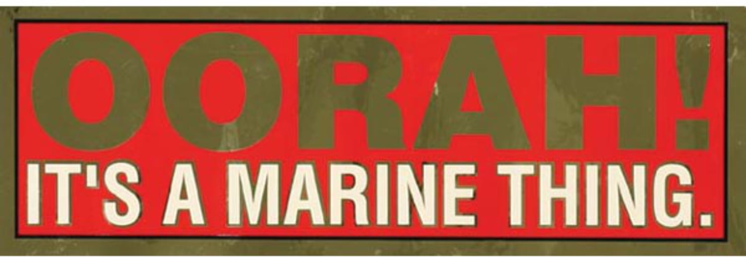 OORAH! It's a Marine Thing Metallic Bumper - Veteran Owned Business ...