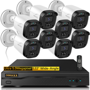 OOSSXX 3MP Wifi Wireless Security System, 4 Outdoor Cameras, 1TB with ...