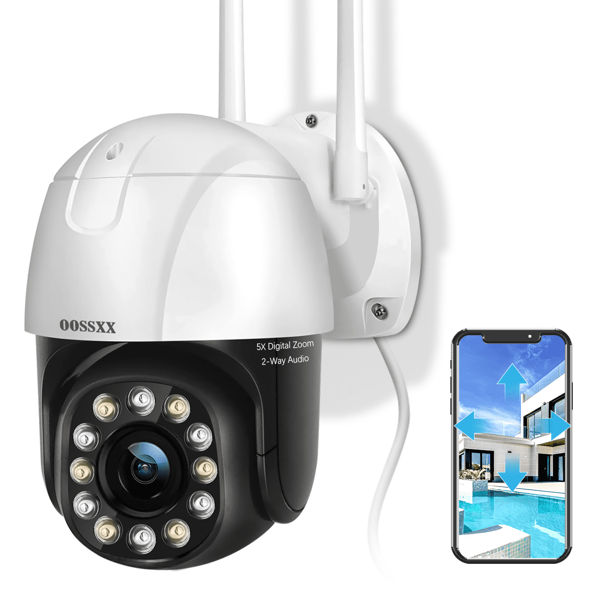 OOSSXX 5X Optical Zoom POE Security Camera System,Cameras For Home ...