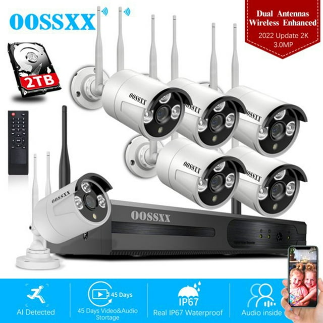 OOSSXX 8-Channel HD Outdoor Indoor Security Surveillance Video System ...
