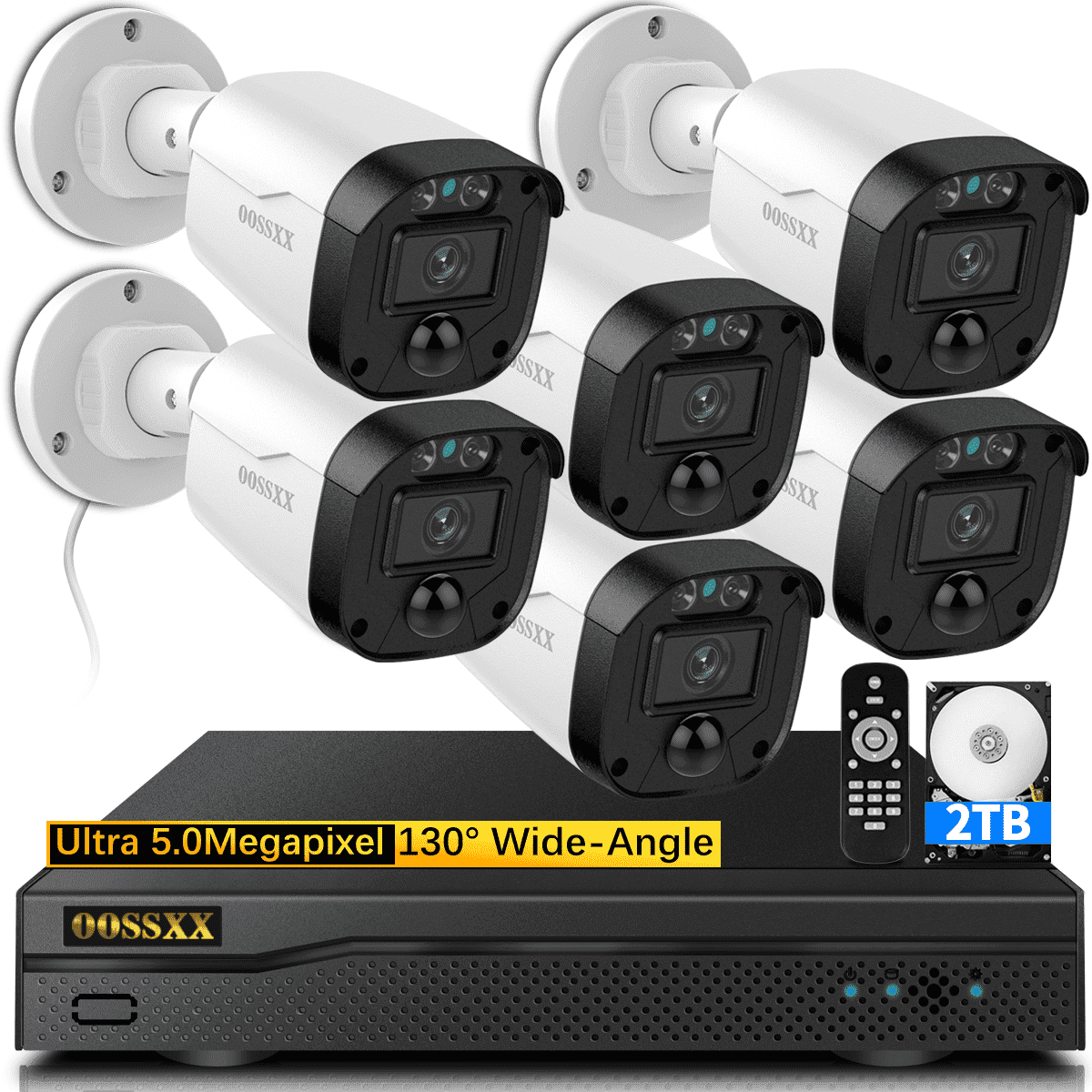 OOSSXX Outdoor Indoor 5MP Video Surveillance System with DVR - Analog ...