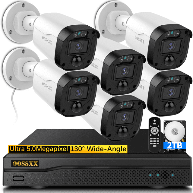 OOSSXX Outdoor Indoor 5MP Video Surveillance System with DVR - Analog ...