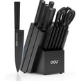 OOU Kitchen Knife Block Set - 15 Pieces High Carbon Stainless Steel ...