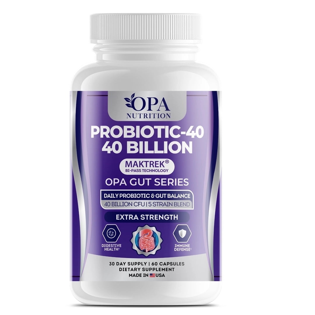 OPA Gut Probiotic 40 Billion CFU Daily Digestive Balance – 60ct ...