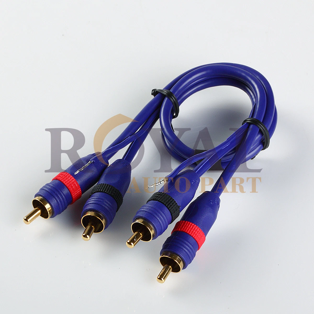 OPAL- 1 Foot Blue Gold Plated Rca Audio Cable M To M With Amplifier ...