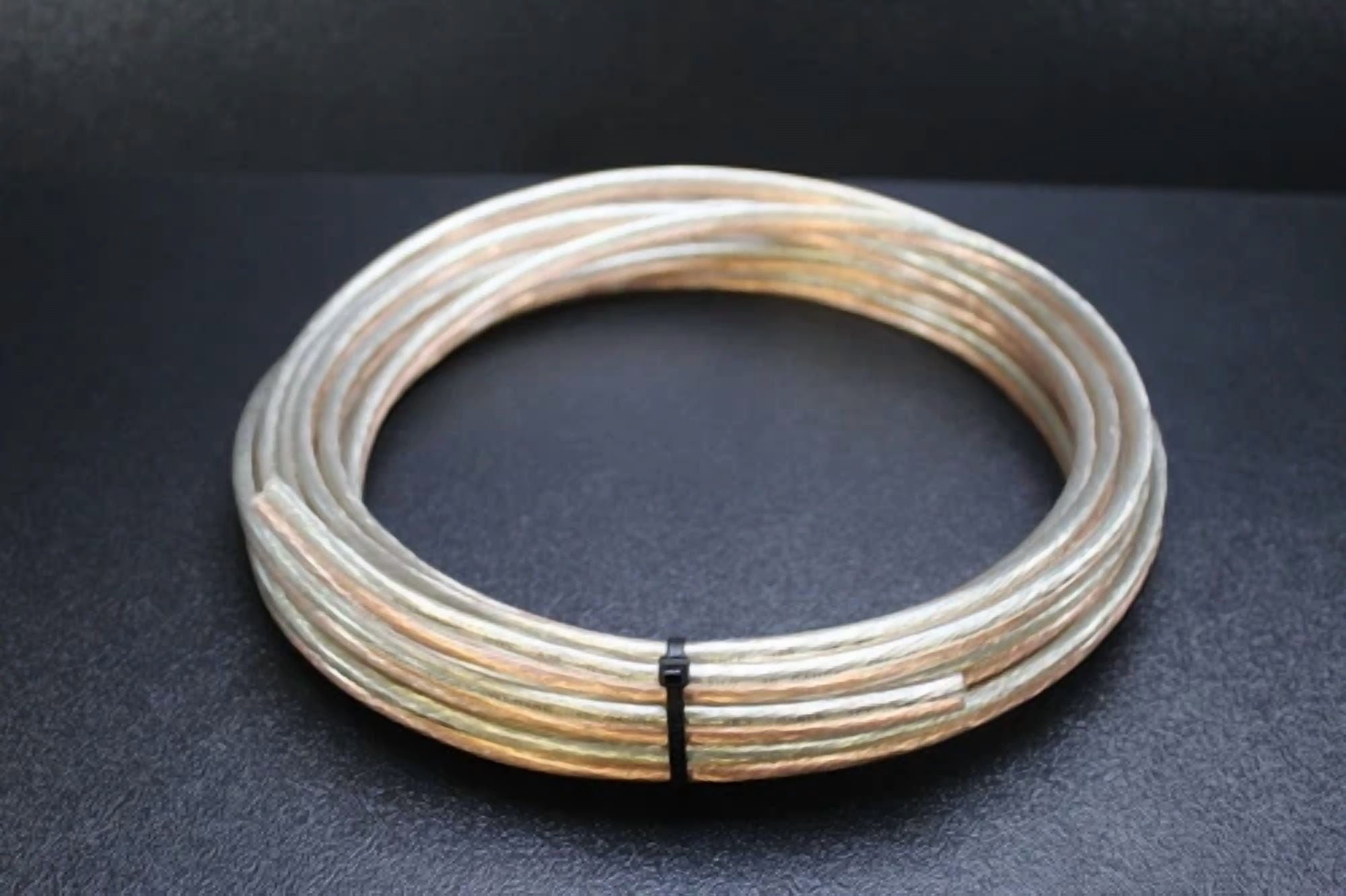 OPAL- 10 Gauge Clear Speaker Wire Per 10 Ft Awg Cable Power Ground ...