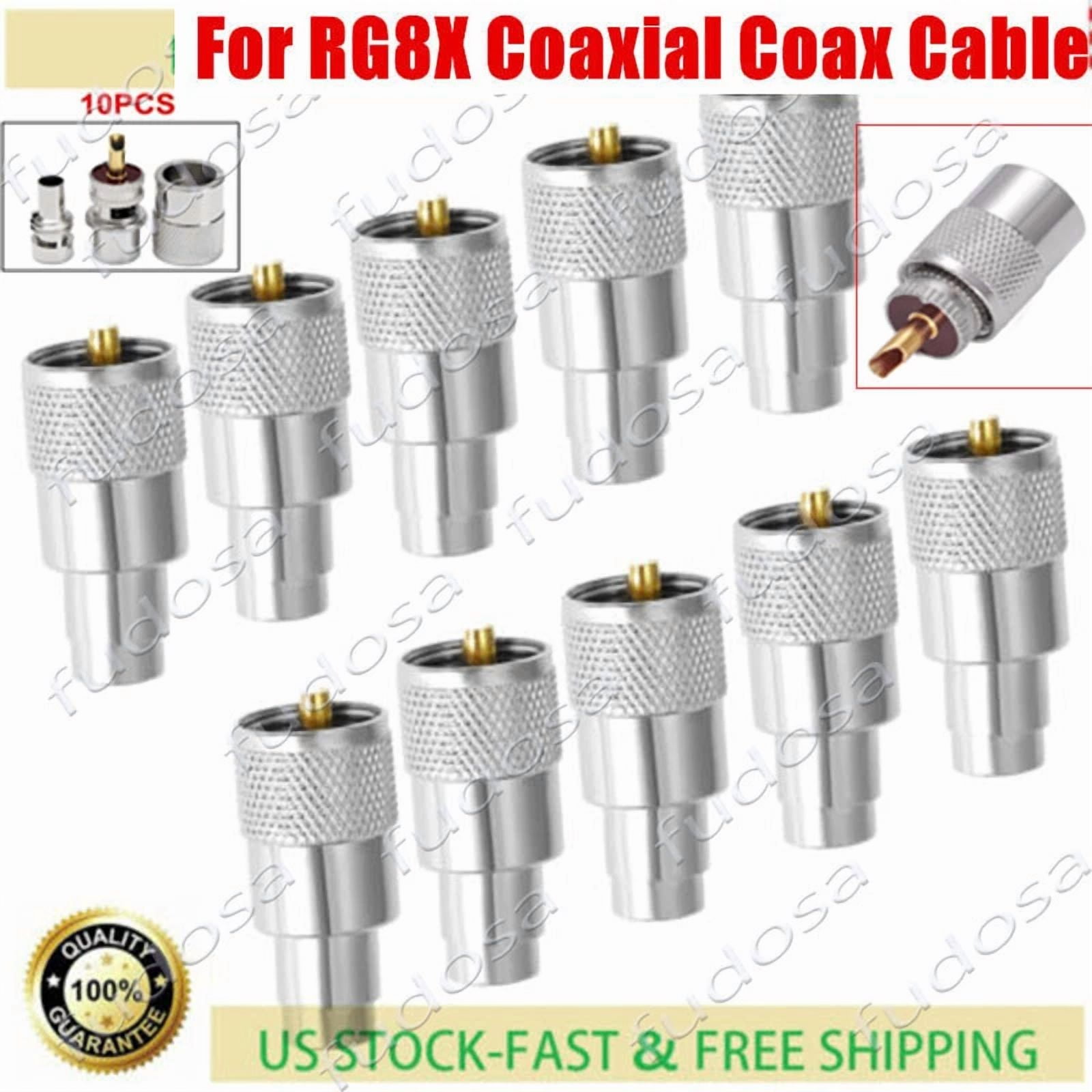 OPAL- 10Pcs Pl259 Male Solder Connector Plug W/ Reducer For Rg8X ...