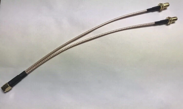 OPAL- 12 Inch Sma Male To 2X Split Sma Female Rg316 Coax Cable Splitter ...