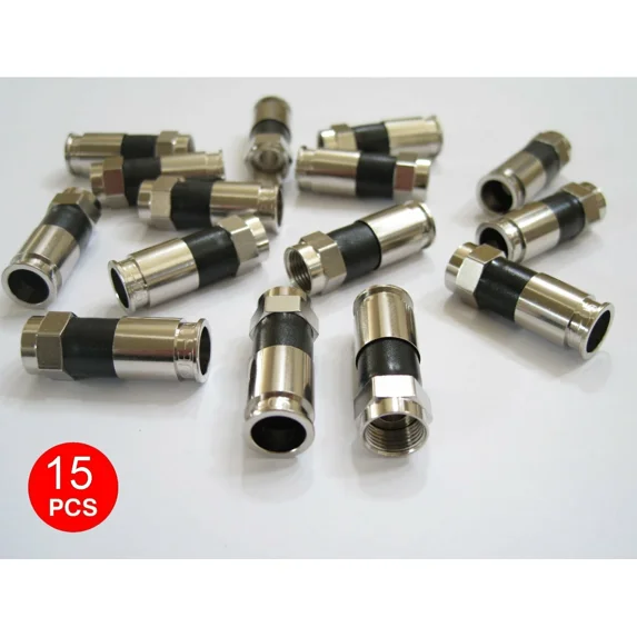 OPAL- 15 Universal F Compression Dual Quad Tri Shield Rg6 Connector ...