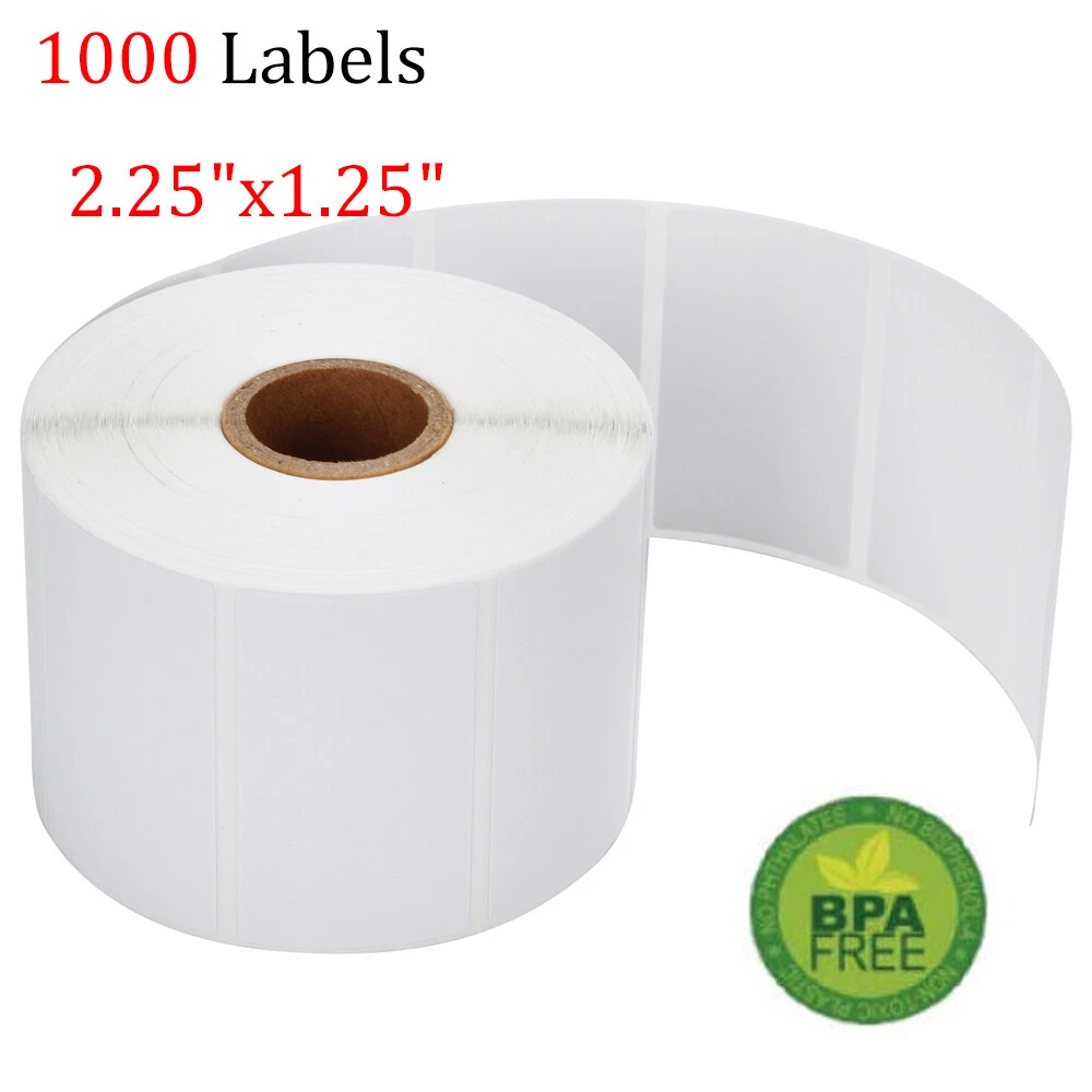 OPAL- 1Roll 1000 2.25X1.25" Direct Thermal Labels Adhesive Sku Label ...