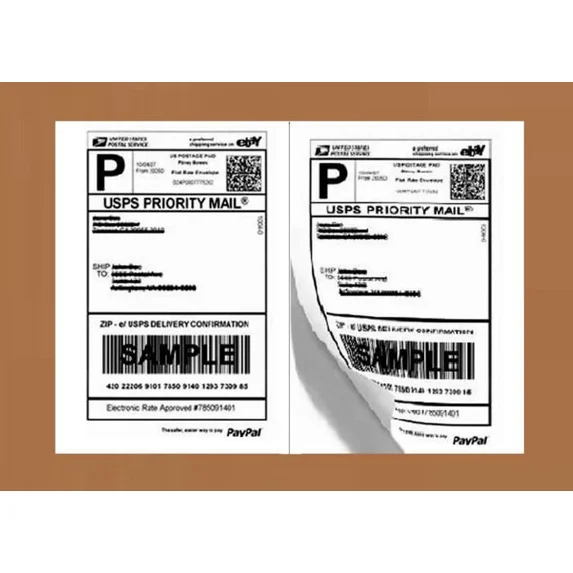 OPAL- 200 Shipping Labels Self Adhesive Half Sheet 8.5 X 5.5 Blank 2 ...