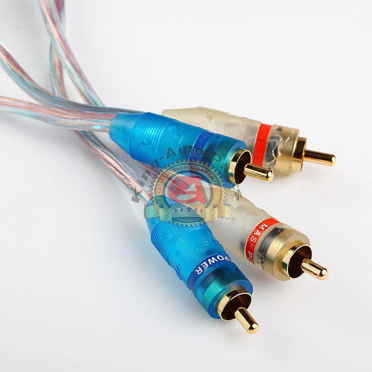 OPAL- 20Ft Gold Plated 20' Rca Blue Wire No Noise Video 2 Male To Male ...