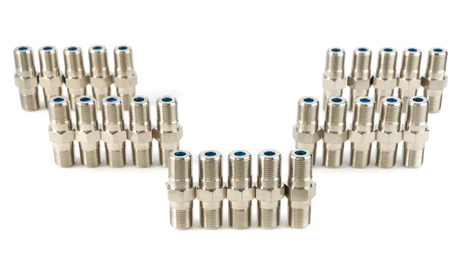 OPAL- 25 Pack Female 3Ghz F81 Barrel Connectors Fits All Coax Cables ...