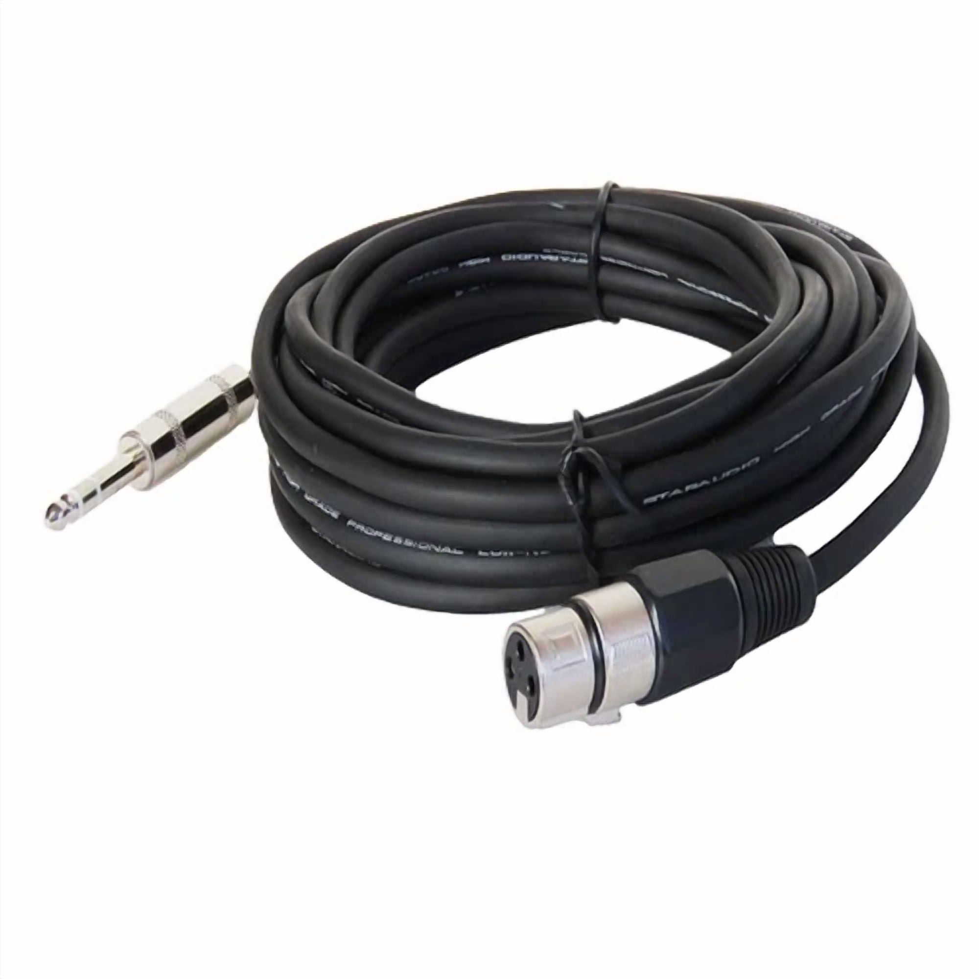 OPAL- 25Ft Xlr Cable Quarter Inch Stereo To 3-Pin Xlr Audio Female ...