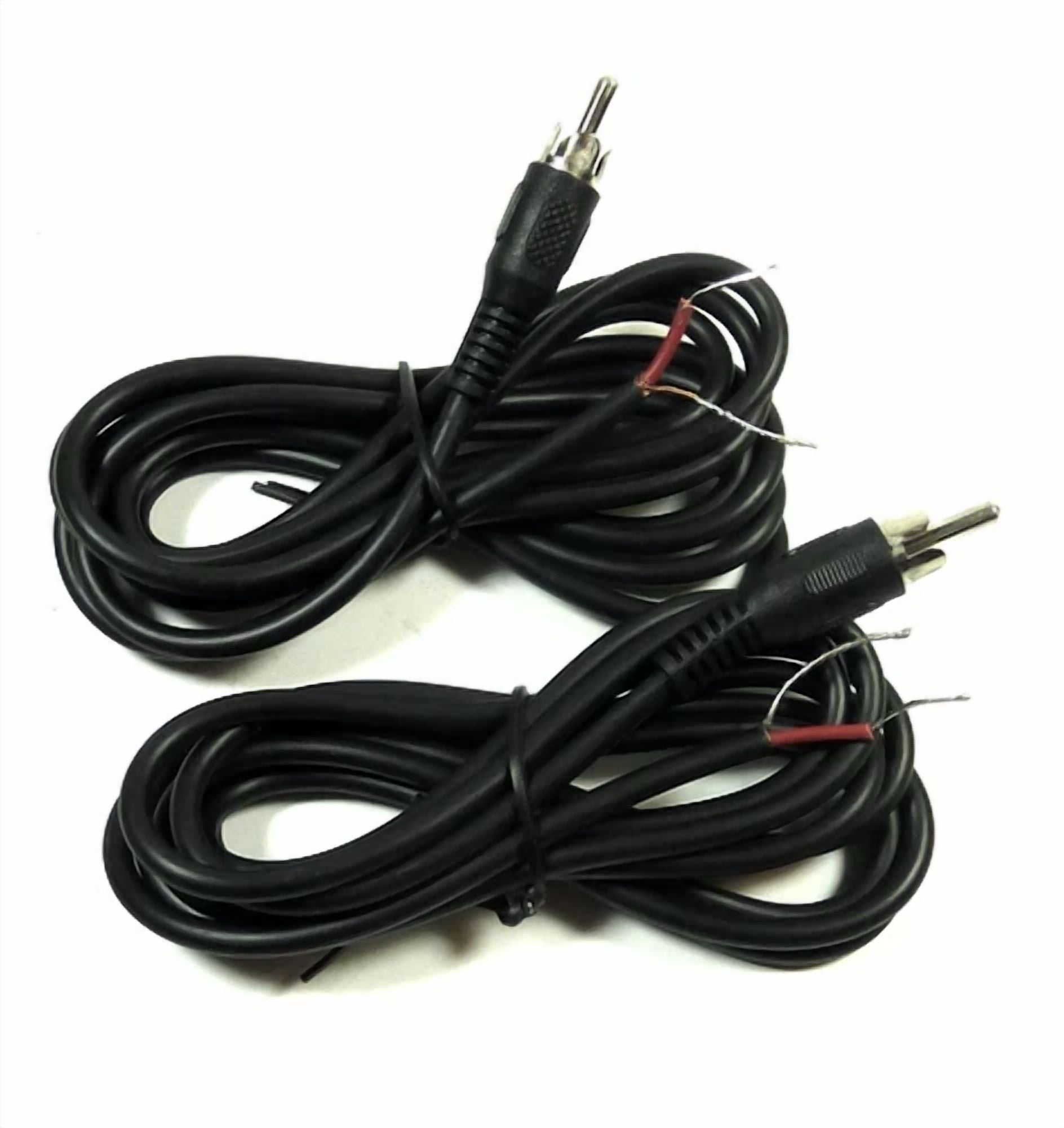 OPAL- 2X 6-Ft Rca Male Shielded Audio Cable To Bare Wire For Speaker ...