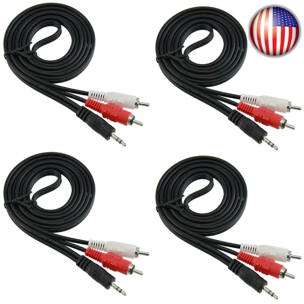 OPAL- 4 X Mp3/Pc/Iphone/Ipod Stereo Y Adapter 3.5Mm Rca Audio Cable ...
