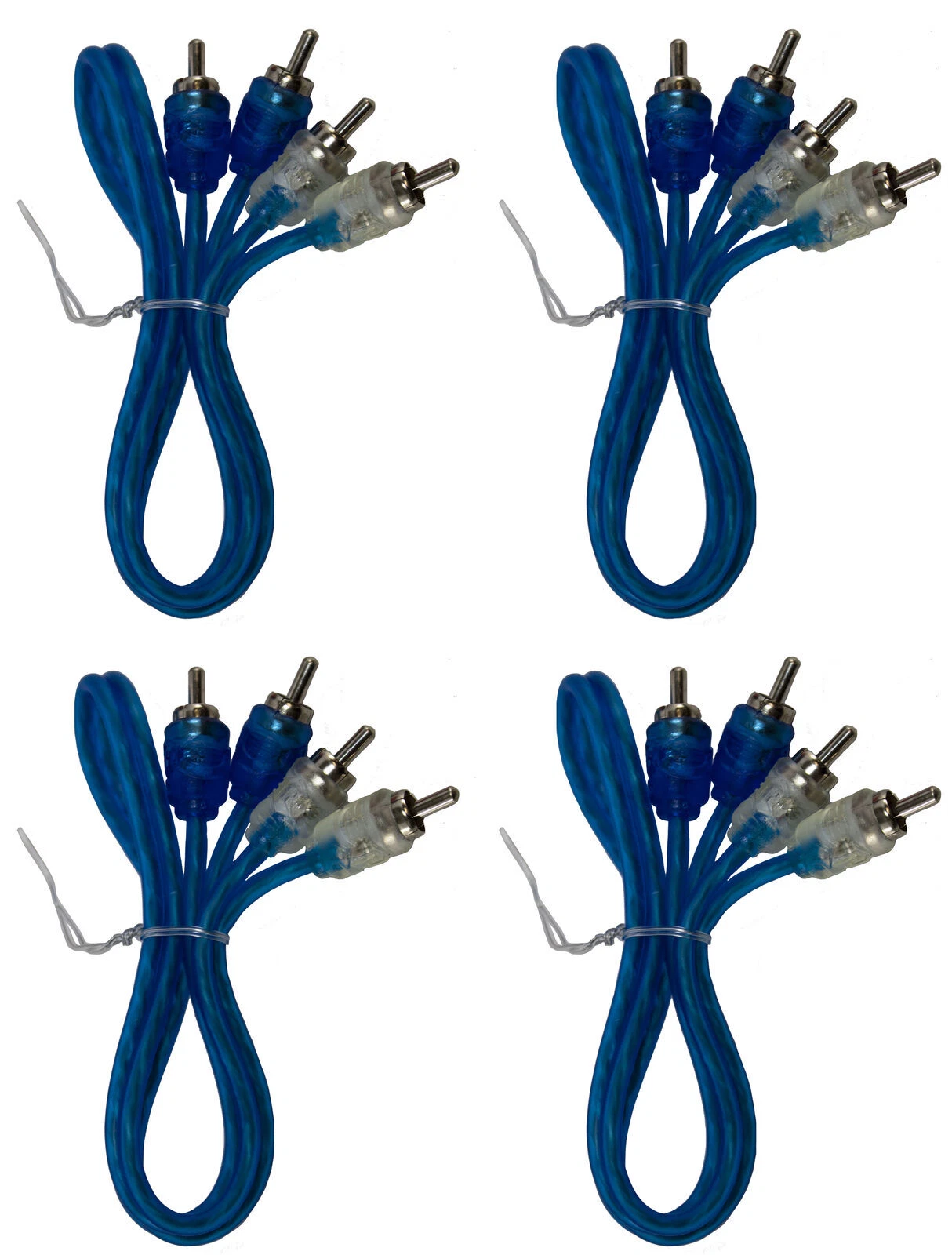 OPAL- 4 X R2Rca18In 18" 2 Channel Rca Cable Shielded Flexible Male-To ...