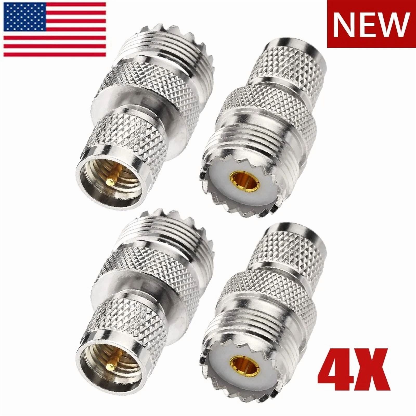 OPAL- 4Pcs Mini Uhf Male Plug Pl259 To So239 Uhf Female Rf Adapter ...