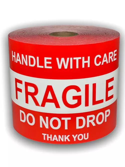 OPAL- 4X6 Fragile Do Not Drop Thank You Labels Shipping Pallet Adhesive ...