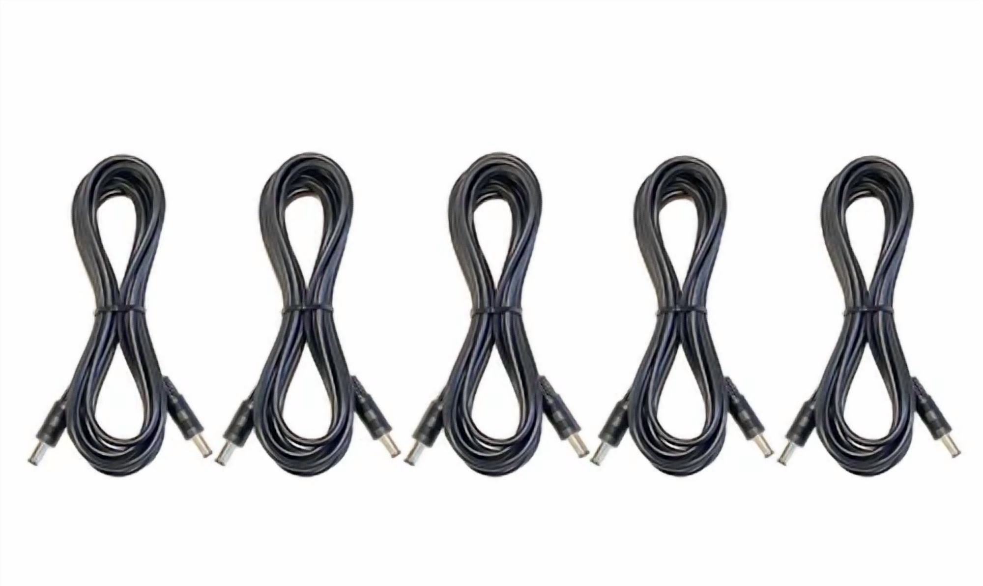 OPAL- (5) Pack Of 10Ft Dc Barrel Power Cables Male To Male 5.5Mm X 2 ...