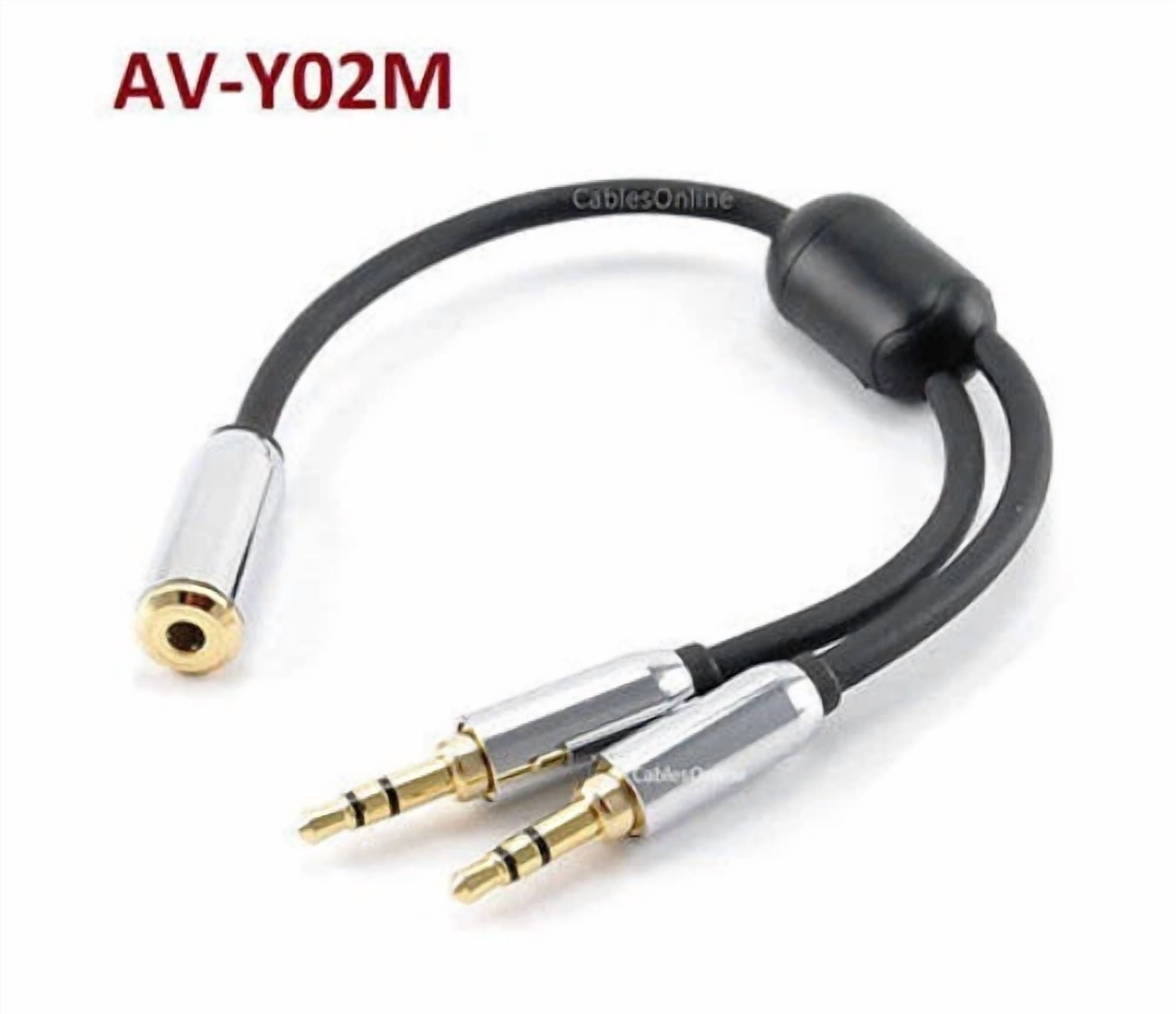 OPAL- 6 Inch 3.5Mm Stereo Mobile-Type Female To 2-Male Audio Headphone ...