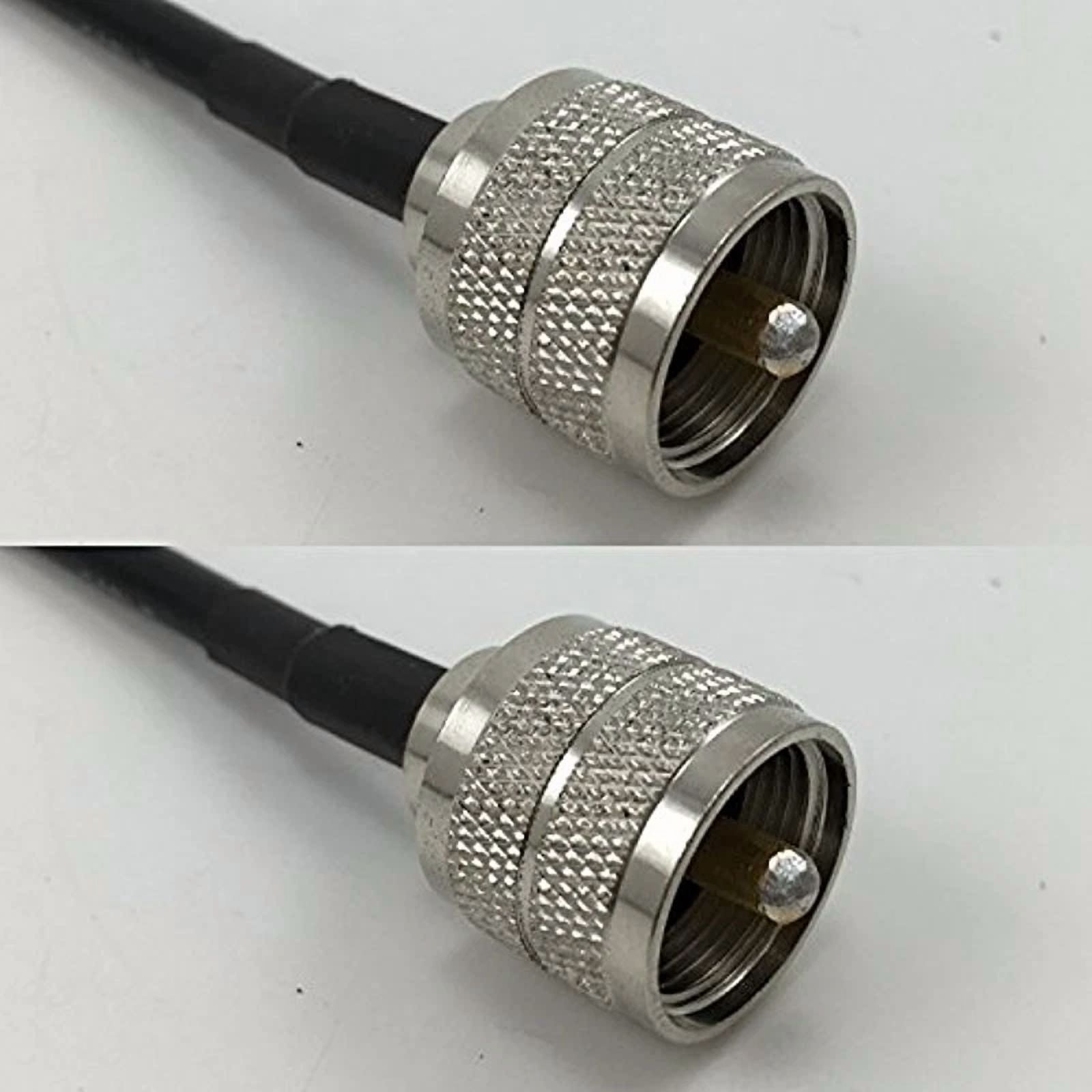 OPAL- 6 Inch Rg174 Pl259 Uhf Male To Pl259 Uhf Male Pigtail Jumper Rf ...