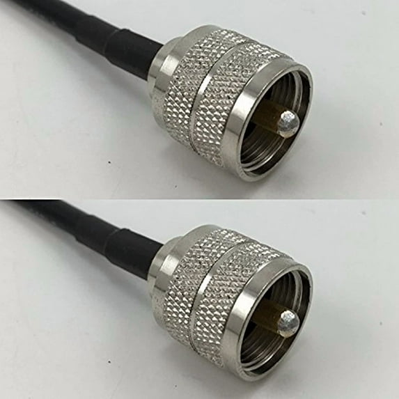 OPAL- 6 Inch Rg174 Pl259 Uhf Male To Pl259 Uhf Male Pigtail Jumper Rf ...