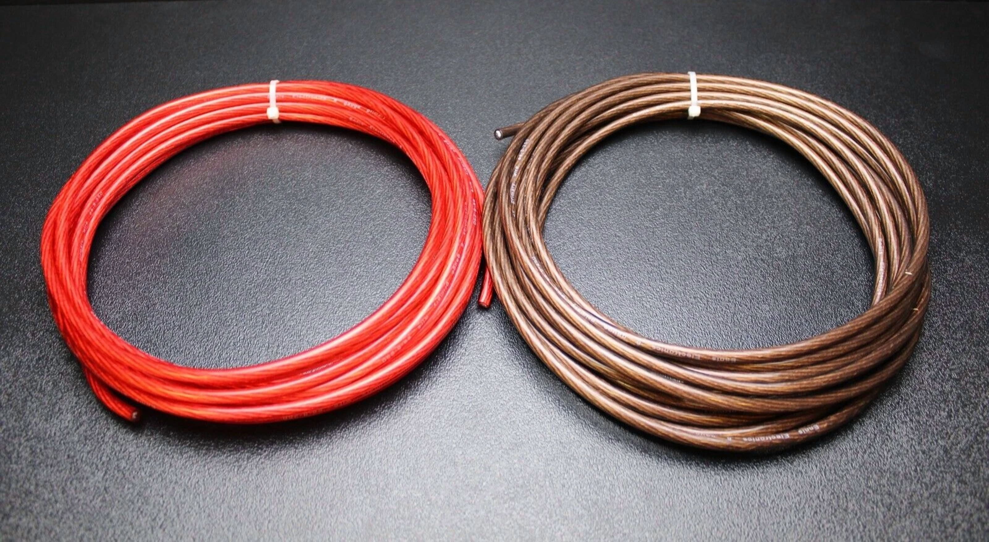 OPAL- 8 Gauge Awg Wire 5 Ft Red 5Ft Black Cable Power Automotive ...