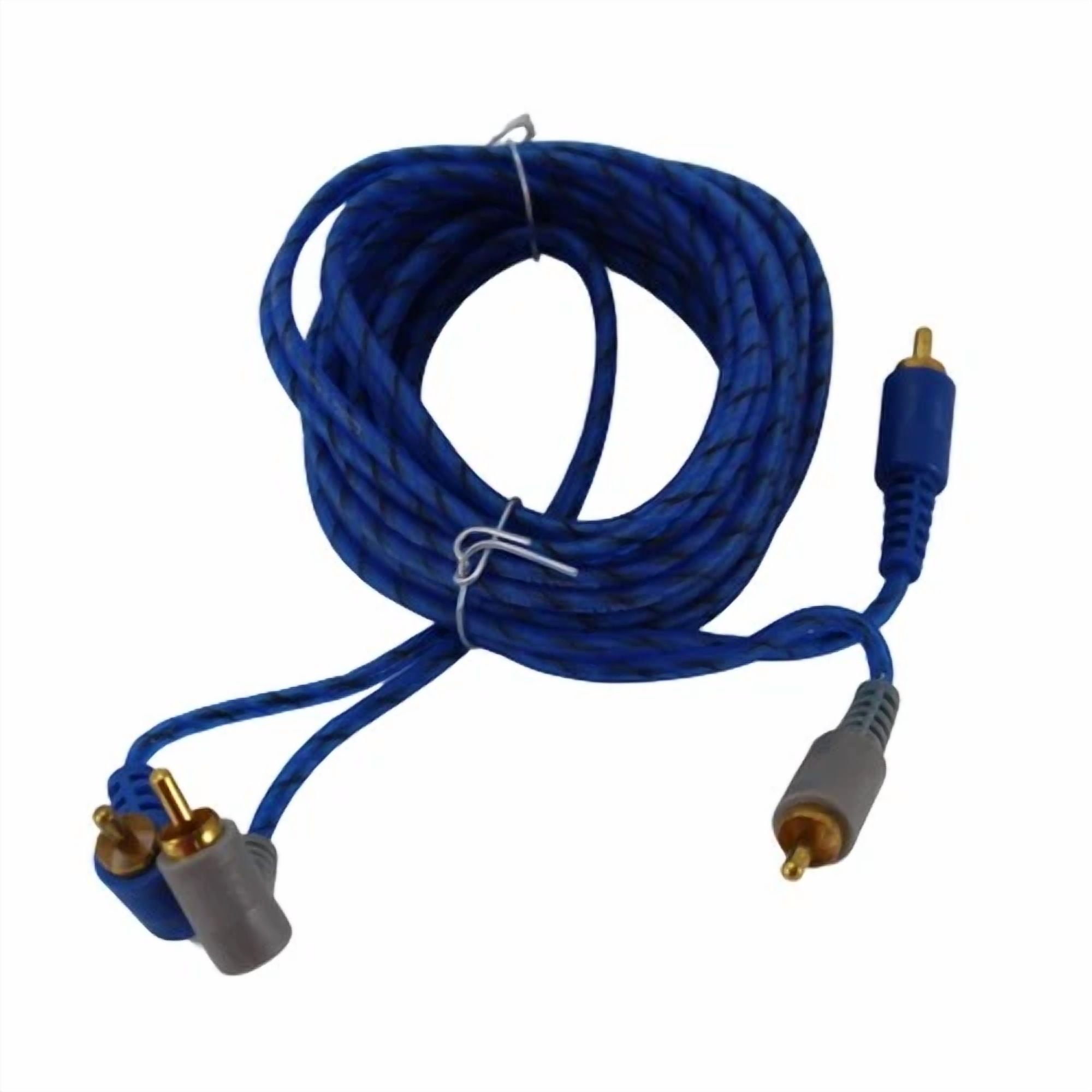 OPAL- 9.84 Ft (3 Meters) Blue Rca Cable With Angled & Straight Terminal ...