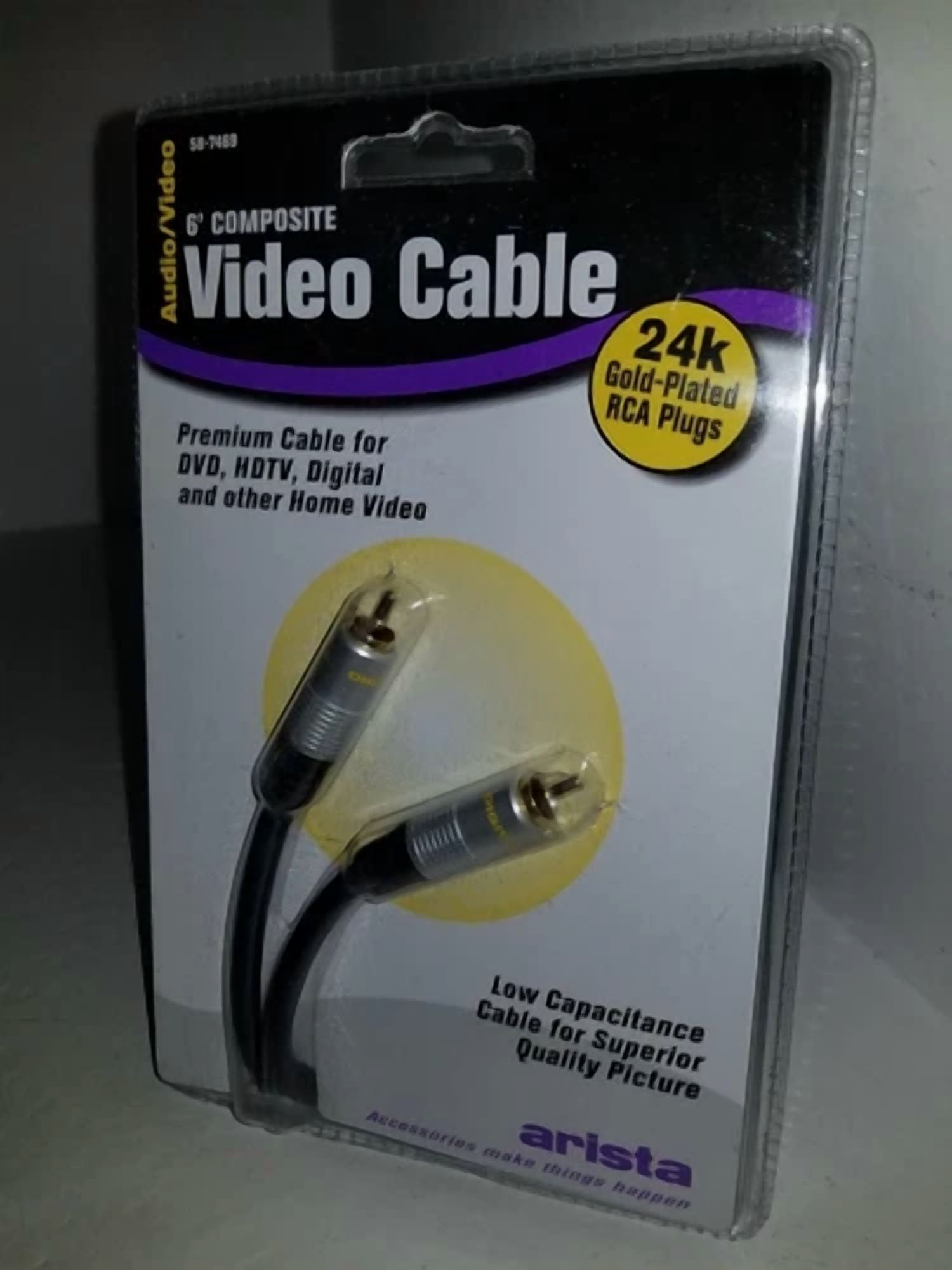 OPAL- Arista 6Ft Composite Audio Video Cable Rca To Rca Woofer 24K Gold ...