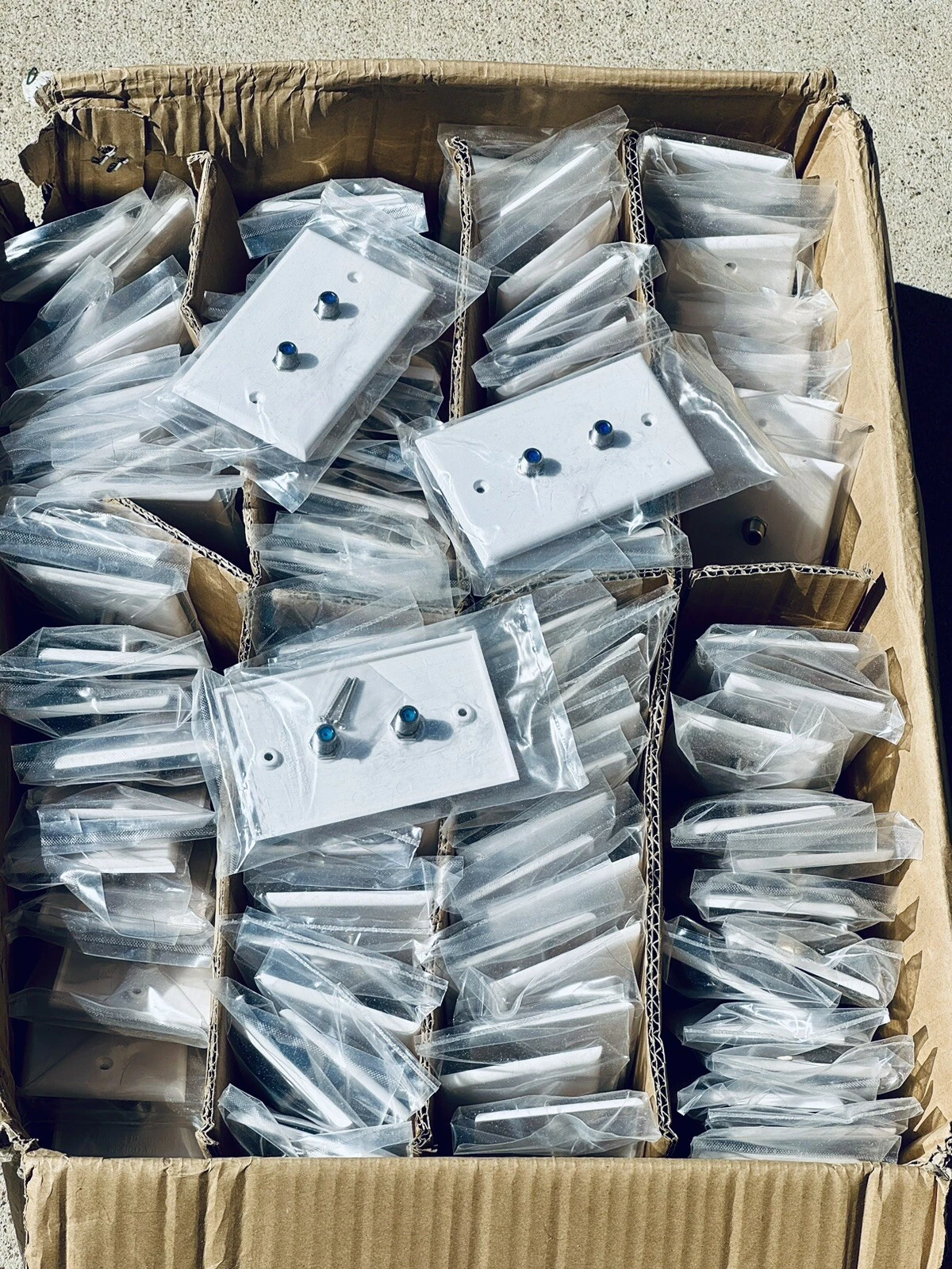 OPAL- Bulk Lot Of 25 High Freq. 3Ghz 2-Port Coax Cable/Sat/Ota/Tv White ...