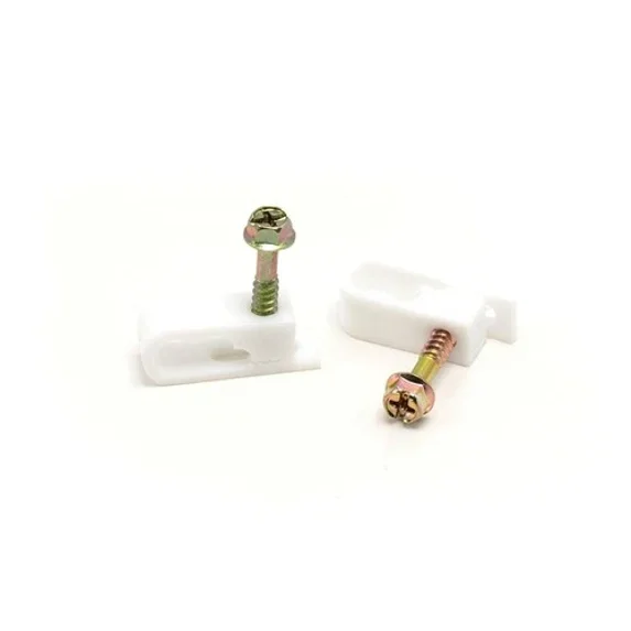 OPAL- Coax Cable Clips - White -100 Pieces- Dual / Twin Coaxial Flex ...