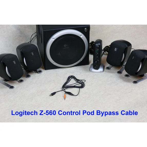 OPAL- Control Pod Bypass Cable W/ Volume Control For Logitech Z-560 ...