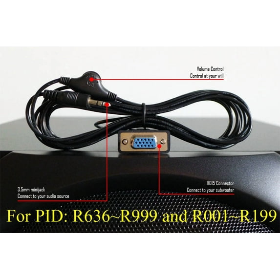 OPAL- Control Pod Bypass Cable W/ Volume Ctrl For Logitech Z-5500 (Pid ...