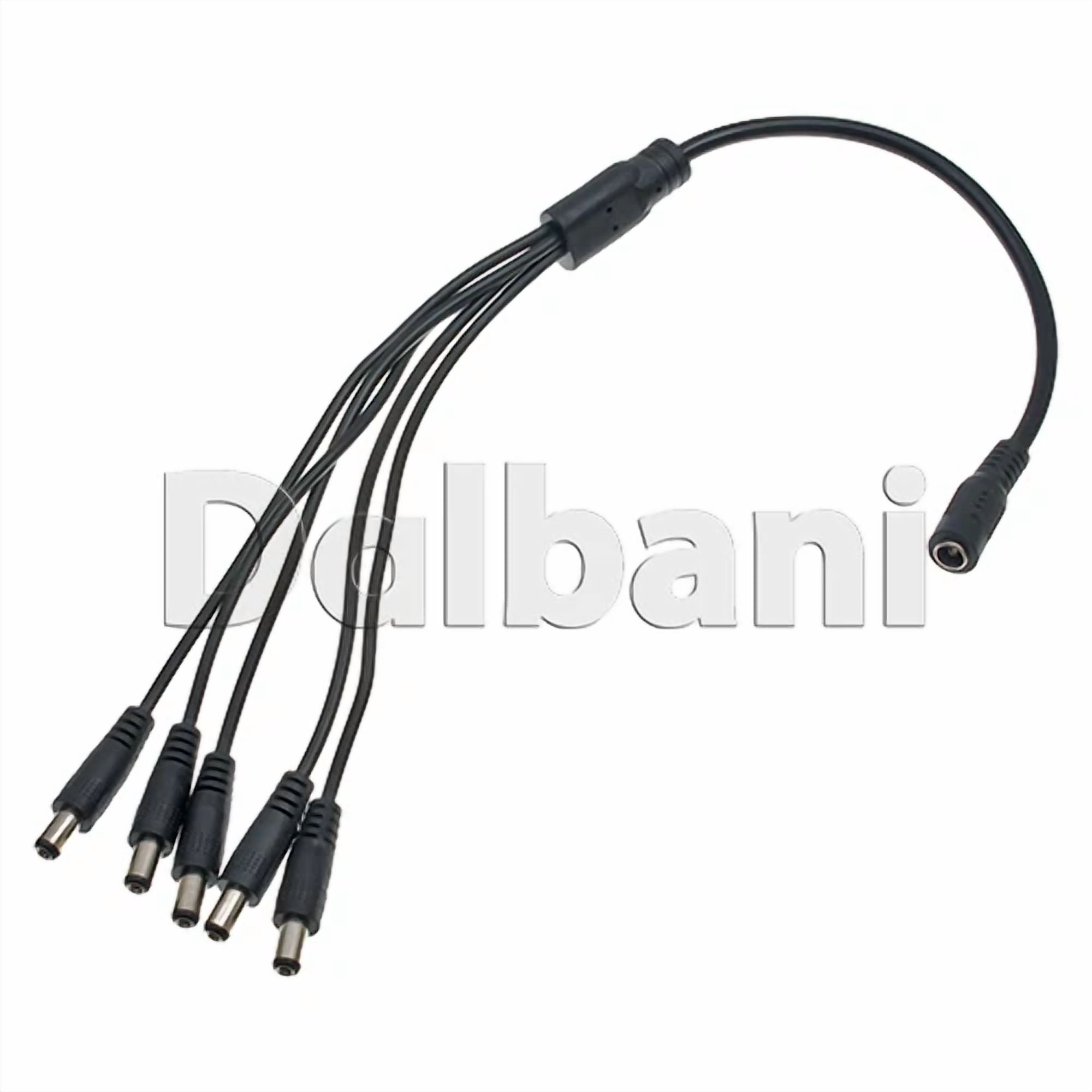 OPAL- Dc Power Spliter Cable Dc Plug To 5 Dc Plug For Security Camera ...