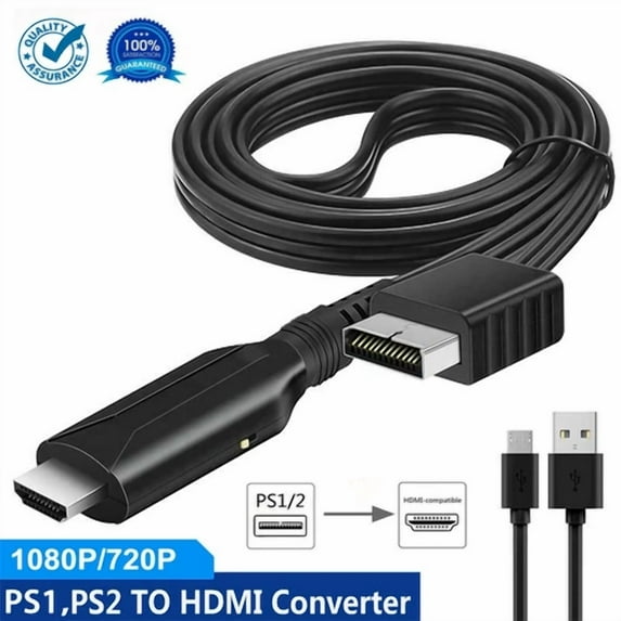 OPAL- For Sony Ps1 Ps2 To Hdmi Adapter Cable Game Console Audio Video ...