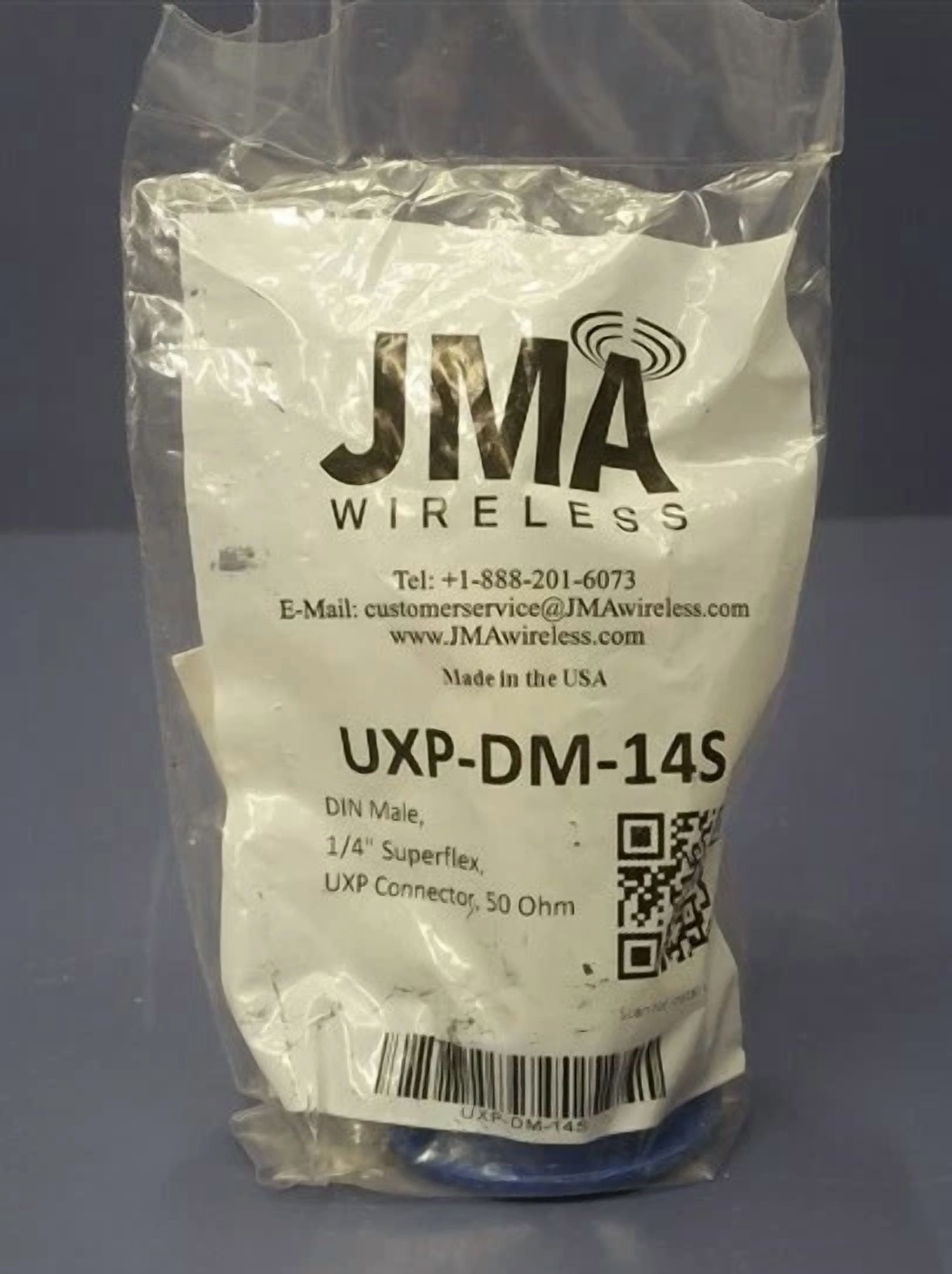 OPAL- Jma Wireless Din Male Connector For 1/4” Superflex Cable Uxp-Dm ...