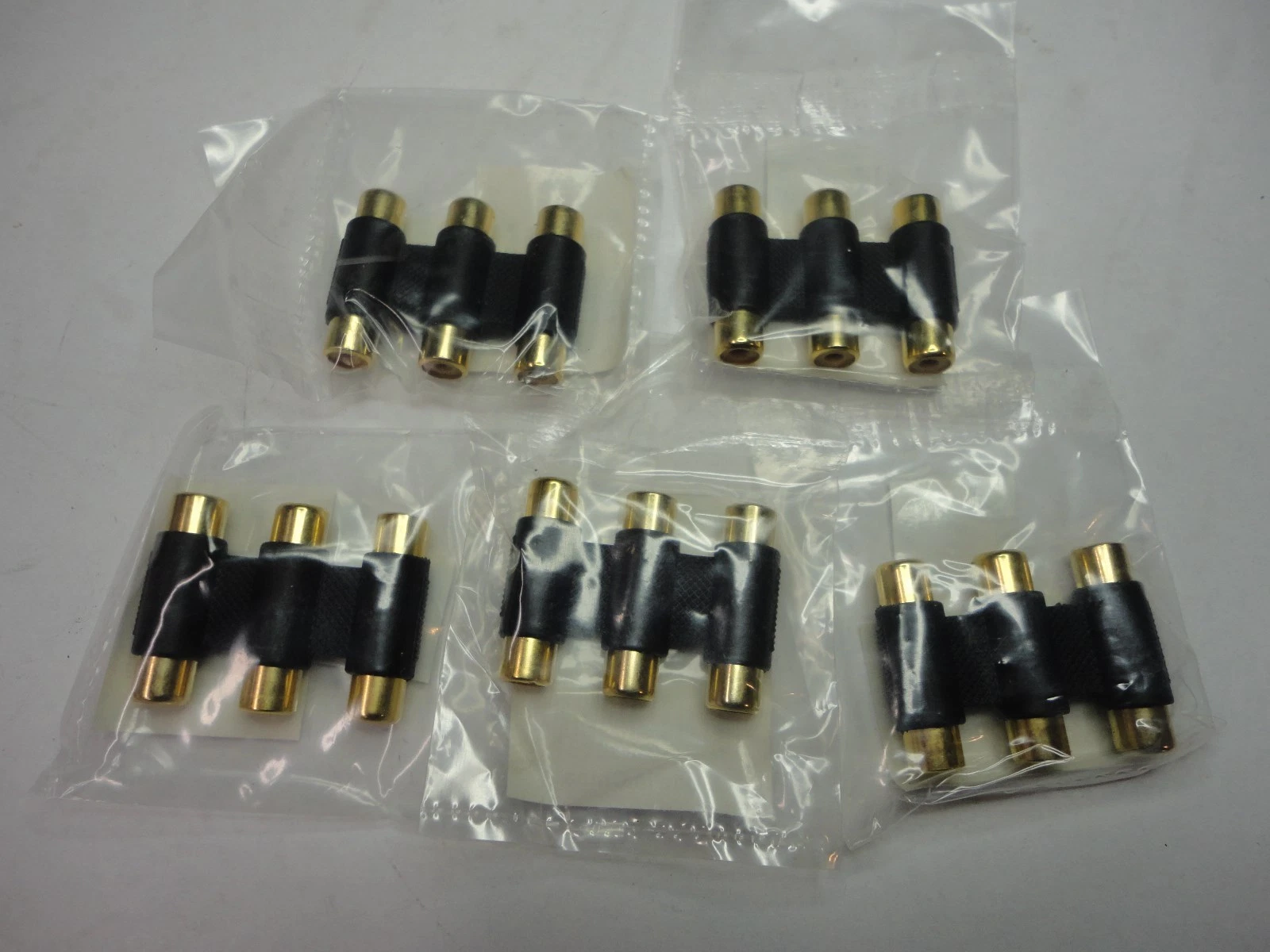 OPAL- New, Free Ship, 5 Count, 3Rca Cable Coupling, 3 Post Rca Coupling ...