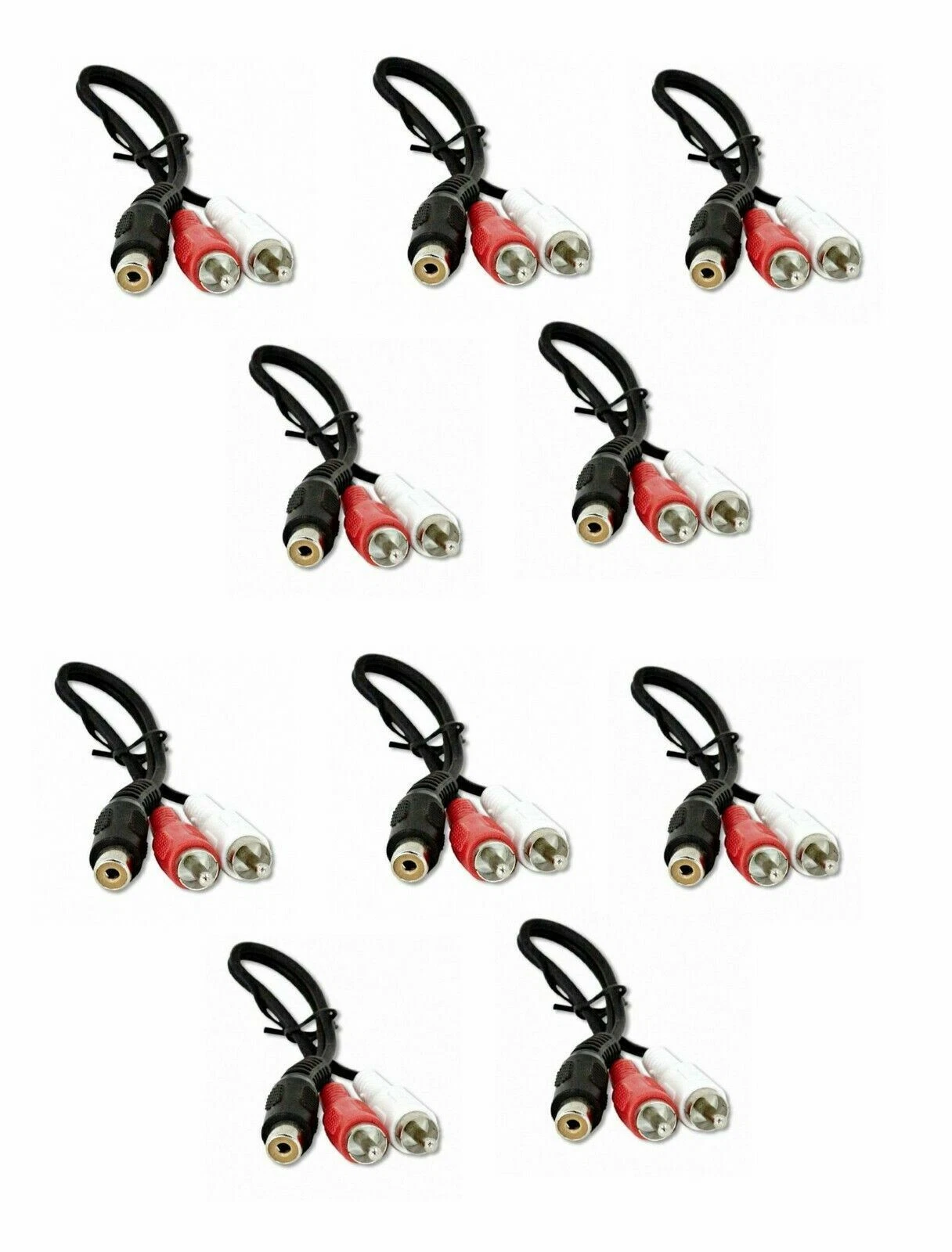 OPAL- Qty: 10 Imc Audio Rca Cable Y Adapter Splitter 1 Female To 2 Male ...