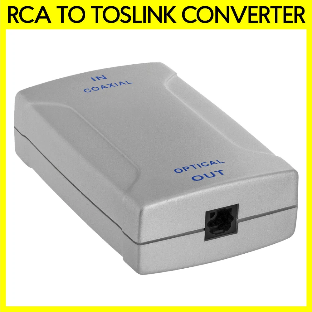 OPAL- Rca Jack To Toslink Jack Converter Coaxial To Optic Fiber Digital ...