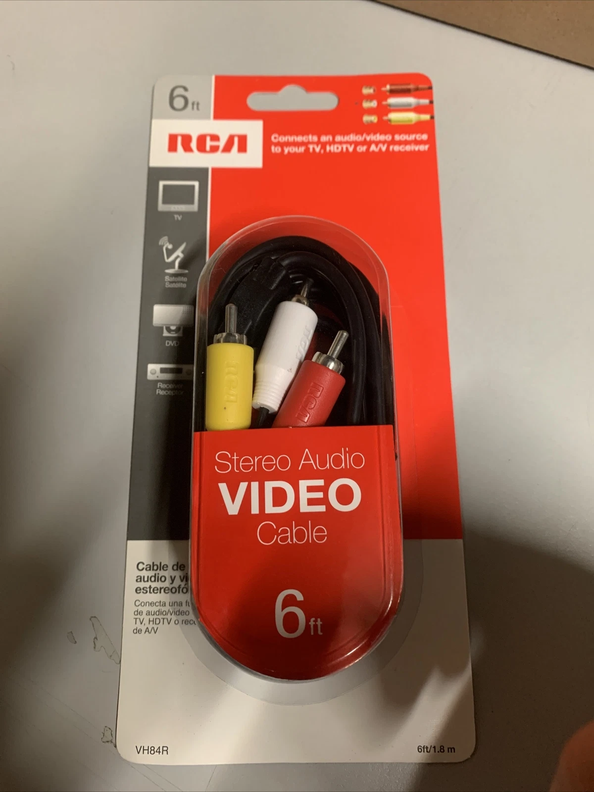 OPAL- Rca Vh84R Stereo A/V Cable (6Ft) - Walmart.com