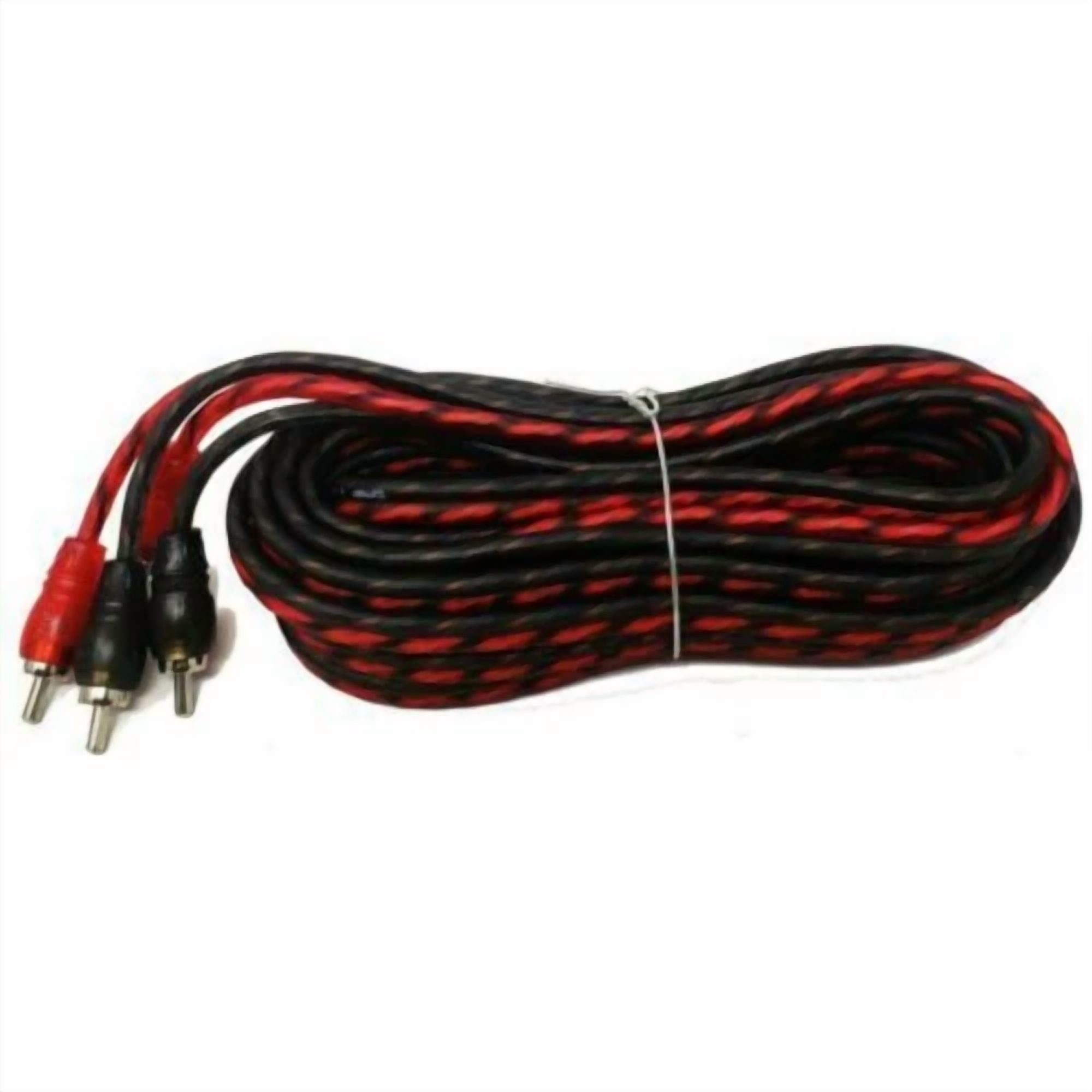 OPAL- Rca20Ft 20 Ft 2 Channel Shielded Twisted Rca Red Audio Amp Cables ...