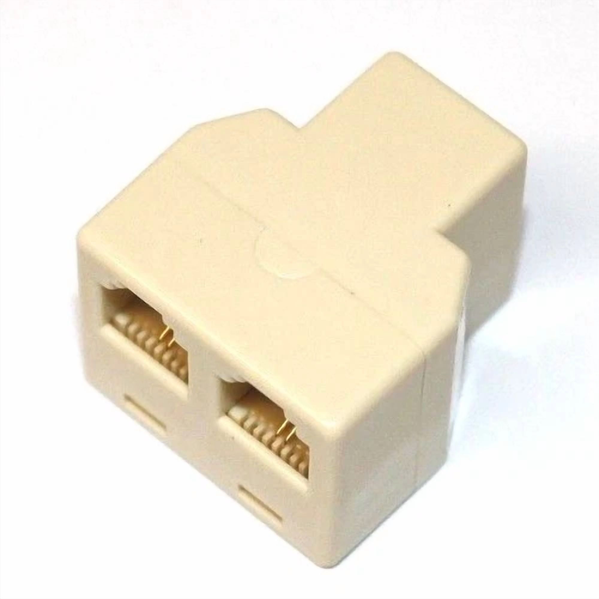 OPAL- Rj11 6P4C 1 Female Plug In To 2 Female Splitter Phone Line Cable ...