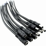 OPAL- Sim Nat 18 Gauge 12V Male Power Pigtail Cable 10.5 Inch For Cctv ...