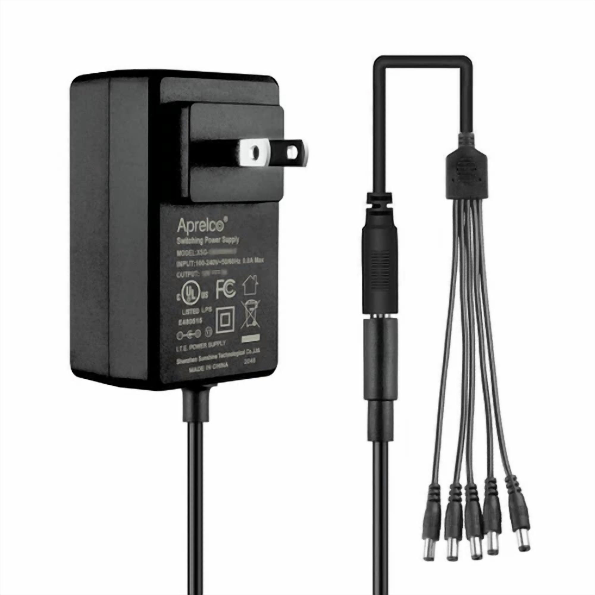 OPAL- Ul 9V Effect Pedal Center Positive Adapter Us Plug + 5 Way ...