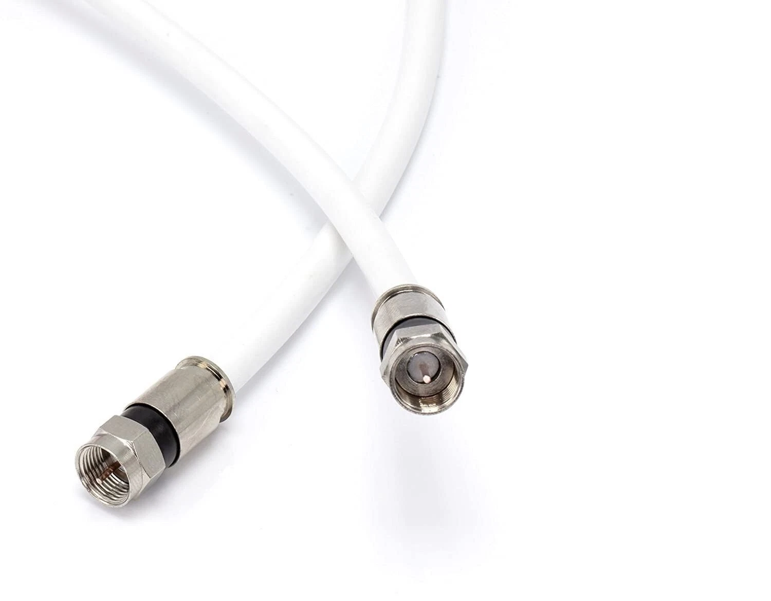OPAL- White, High Speed Rg6 Coax, Solid Copper Coaxial Cable, 1 Foot (0 ...