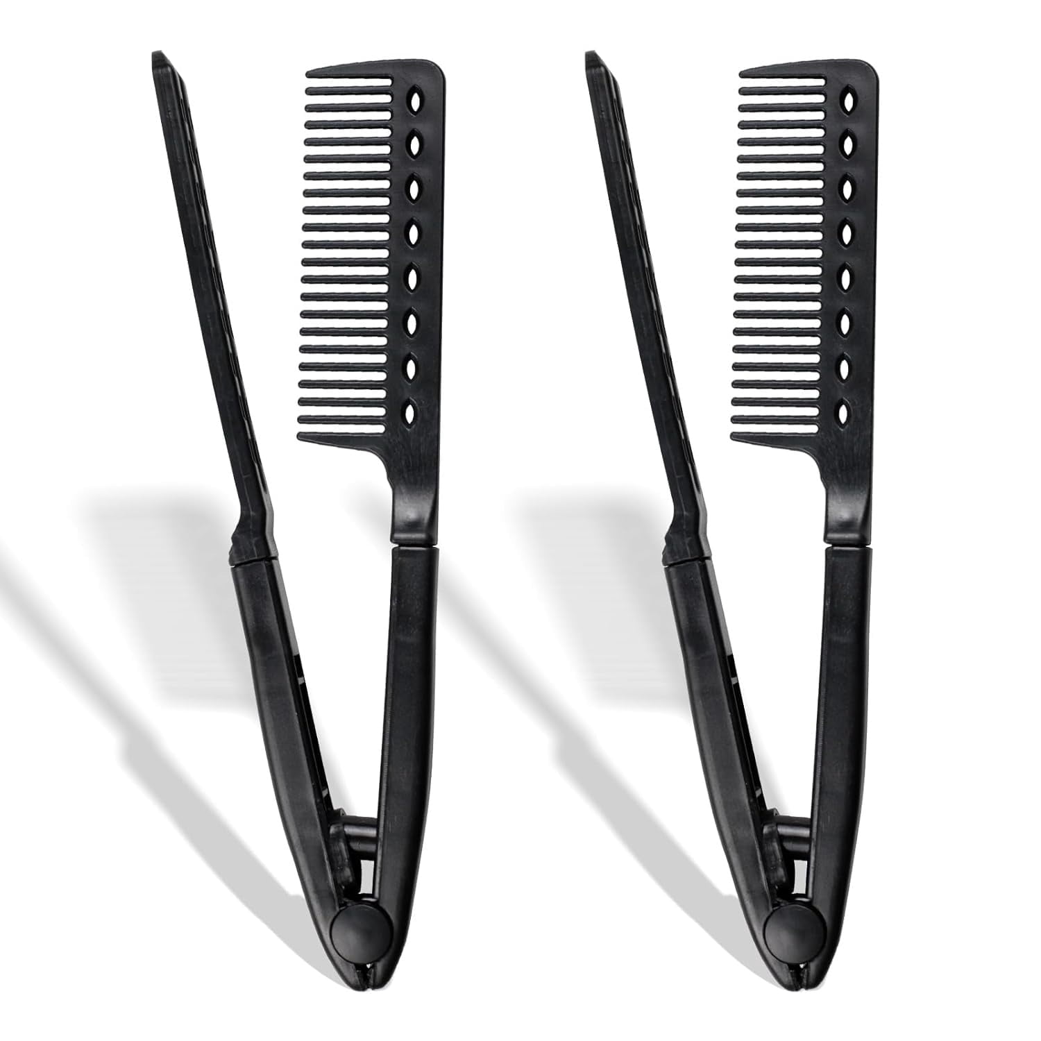 OPALESQUE 2pcs Hair Straightening Comb – Heat-Safe, Tangle-Free V ...